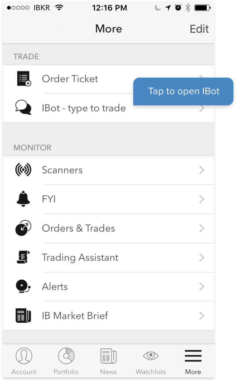 在IOS设备上的IB TWS中打开IBot | Interactive Brokers Hong Kong Limited（盈透证券香港有限公司）